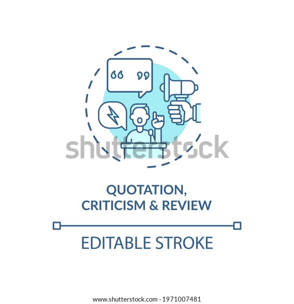 Quotation Criticism Review Concept Icon Exception Stock Vector (Royalty ...