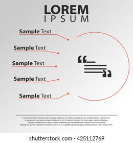 Quotation Icon Quote Infographics Template Stock Vector (Royalty Free ...