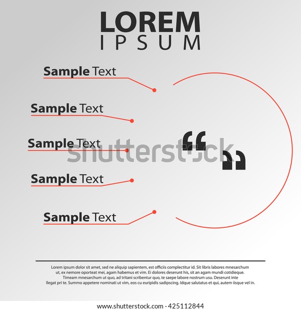 Quotation Icon Quote Infographics Template Stock Vector (Royalty Free ...