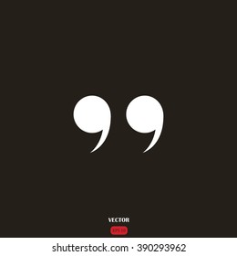 Quotation Mark Symbol Double Quotes Stock Vector (Royalty Free) 390293962