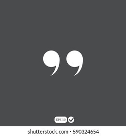 Quotation Mark Symbol Double Quotes Stock Vector (Royalty Free ...