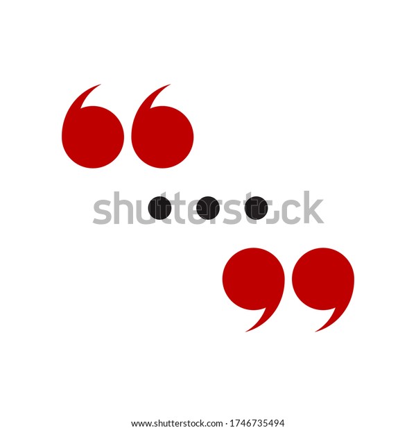 Quotation Marks Icon Sign Highlight Desired Stock Vector (Royalty Free ...