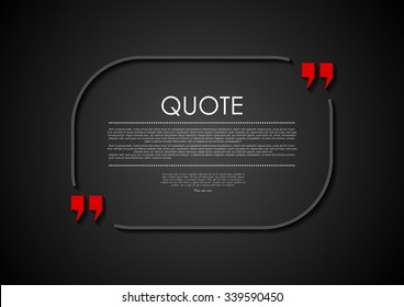 12,809 Black quote box Images, Stock Photos & Vectors | Shutterstock
