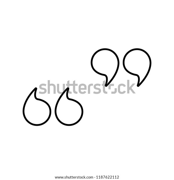 Quote. Blank template with quotes. Quotes icon. Quotation mark black ...