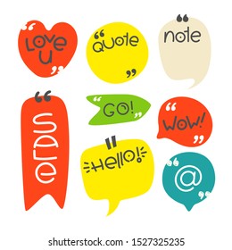 Quote Bubbles Vector Clipart Sample Text Stock Vector (Royalty Free ...