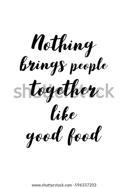 Quote Food Calligraphy Style Hand Lettering: vector de stock (libre de ...