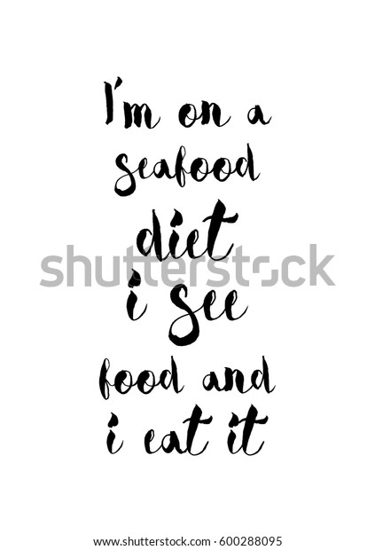 Quote Food Calligraphy Style Hand Lettering Stock Vector (Royalty Free ...