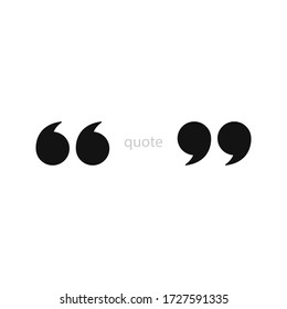 Double Quote Mark Icon Left Right Stock Vector (Royalty Free ...