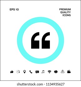 Quote Icon Symbol Stock Vector (Royalty Free) 1134935627 | Shutterstock