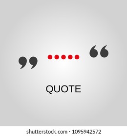 Quote Icon Quote Symbol Flat Design Stock Vector (Royalty Free ...