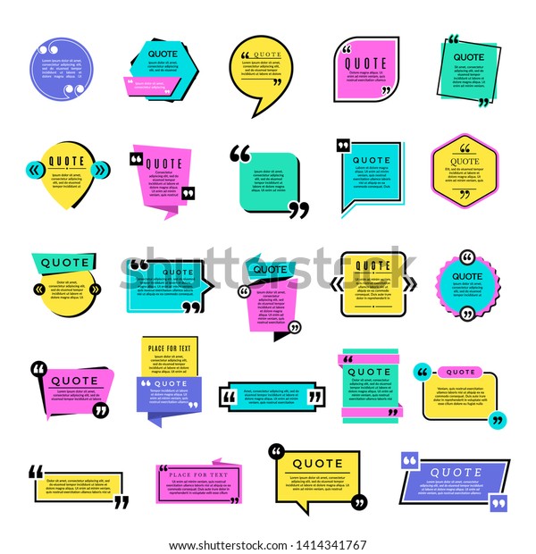 Quote Templates Blog Text Notes Remarks Stock Vector (Royalty Free ...