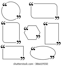 Set Black Frames Hand Drawn Quote Stock Vector (Royalty Free) 1039778665