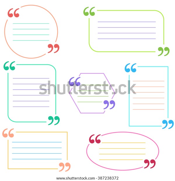 Quotes Frames Set Vector Decorative Borders Stock Vector (Royalty Free ...