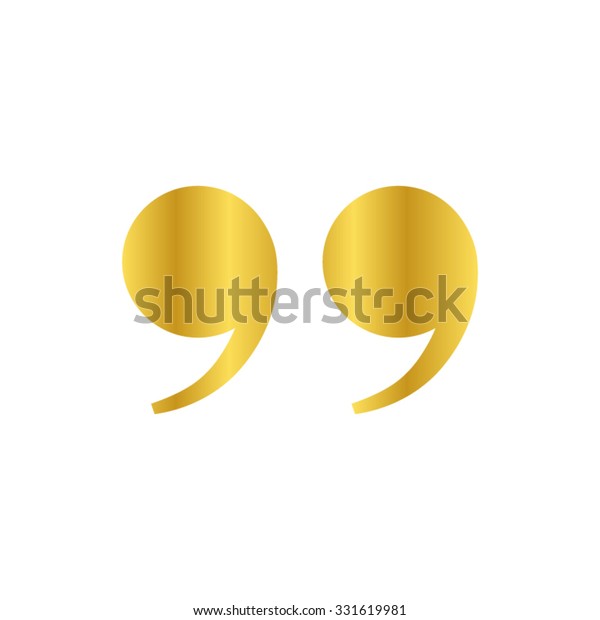 Quotes Gold Vector Icon Stock Vector (Royalty Free) 331619981 ...
