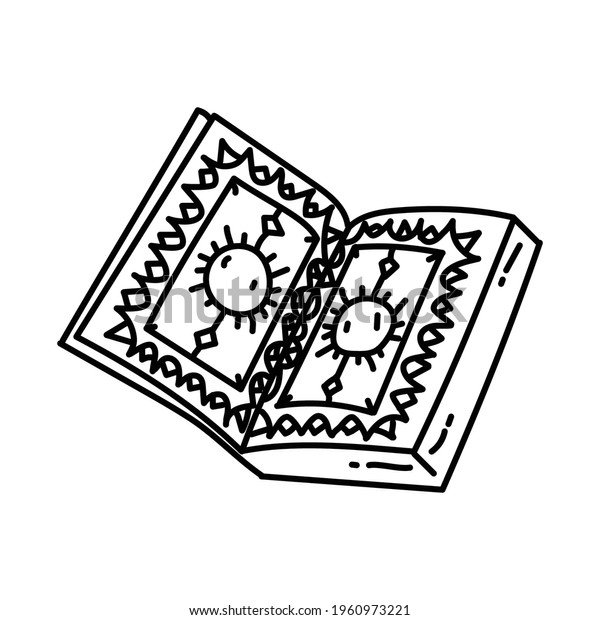 Quran Icon Doodle Hand Drawn Outline: เวกเตอร์สต็อก (ปลอดค่าลิขสิทธิ์ ...