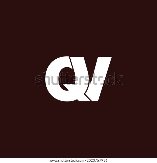 Qv Letter Monogram Logo Design Vector Stock Vector (Royalty Free ...