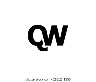 Qw Logo Design Vector Template Stock Vector (Royalty Free) 2181241555 ...