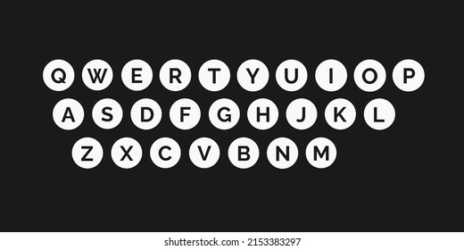 Qwerty Keyboard Layout Buttons Keys Characters Stock Vector (Royalty ...