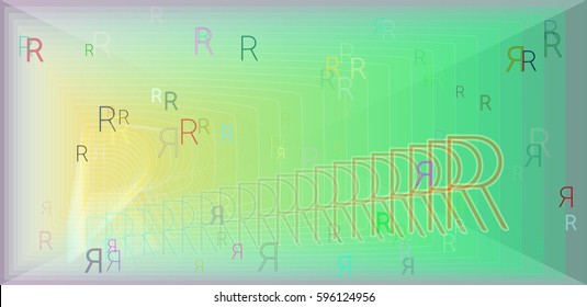 R Alphabet Art Template Stock Vector (Royalty Free) 596124956