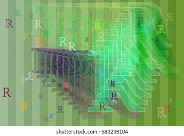 R Alphabet Design Template Stock Vector (Royalty Free) 583238104 ...