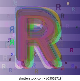 R Alphabet Texture Background Stock Vector (Royalty Free) 605052719 ...