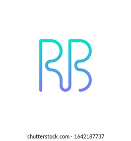 R B Monogram Logo Curvy Linear Stock Vector (Royalty Free) 1642187737 ...