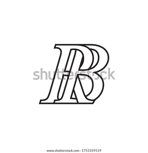R B Serif Letter Lines Logo Stock Vector (Royalty Free) 1755359519 ...