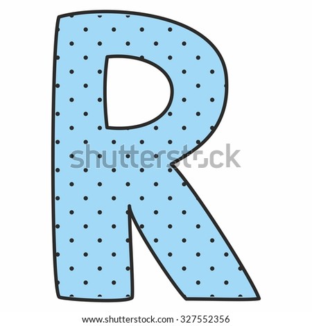 R Blue Vector Alphabet Letter Polka Stock Vector (Royalty Free ...