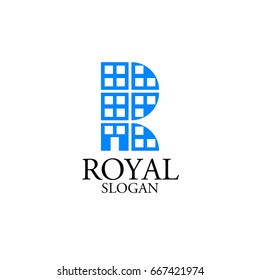R Building Logo Stock Vector (Royalty Free) 667421974