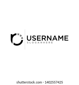 R Circle Logo Concept Black White Stock Vector (Royalty Free ...