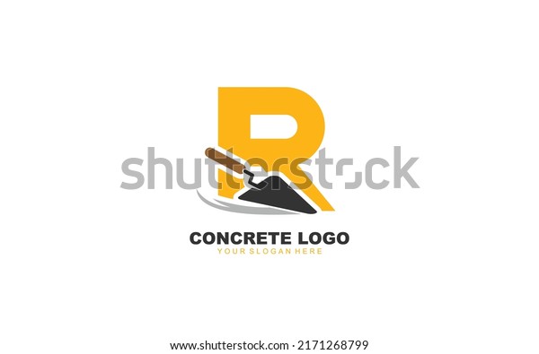 R Construction Logo Design Inspiration Vector: เวกเตอร์สต็อก (ปลอดค่า ...