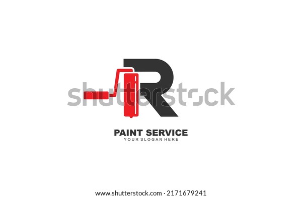 R Construction Logo Design Inspiration Vector: เวกเตอร์สต็อก (ปลอดค่า ...