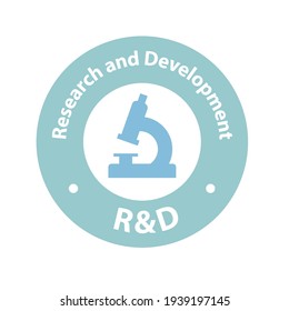 R D Research Development Stamp Icon Stock Vector (Royalty Free ...