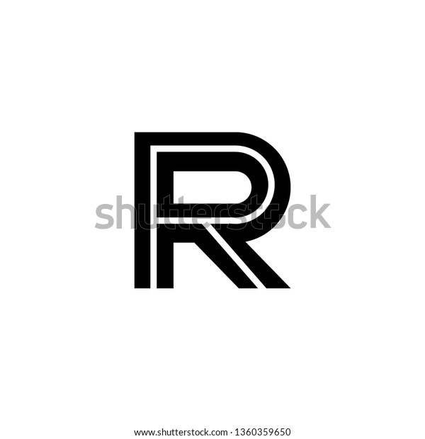R Font Logo Modern Design Vector Stock Vector (Royalty Free) 1360359650 ...