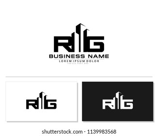 R J Initial Building Logo Concept Stock Vector (Royalty Free) 1139983592