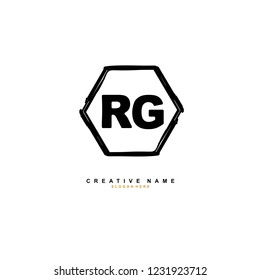 R G Rg Initial Logo Template Stock Vector (Royalty Free) 1231923712