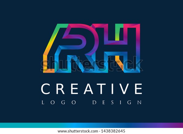 R H Logo Rh Letter Design Stock Vector (Royalty Free) 1438382645