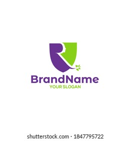 R Head Shield Logo Design Vector Stock Vector (Royalty Free) 1847795722 ...