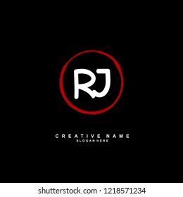 R J Rj Initial Logo Template Stock Vector (Royalty Free) 1218571234 ...
