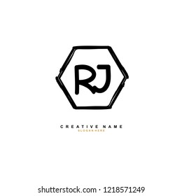 R J Rj Initial Logo Template Stock Vector (Royalty Free) 1218571249 ...