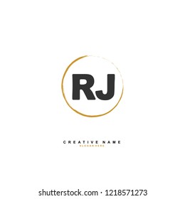 R J Rj Initial Logo Template Stock Vector (Royalty Free) 1218571273 ...