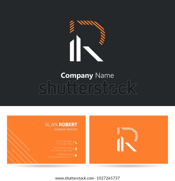 R Joint Logo Stroke Letters Design Stock Vector (Royalty Free ...