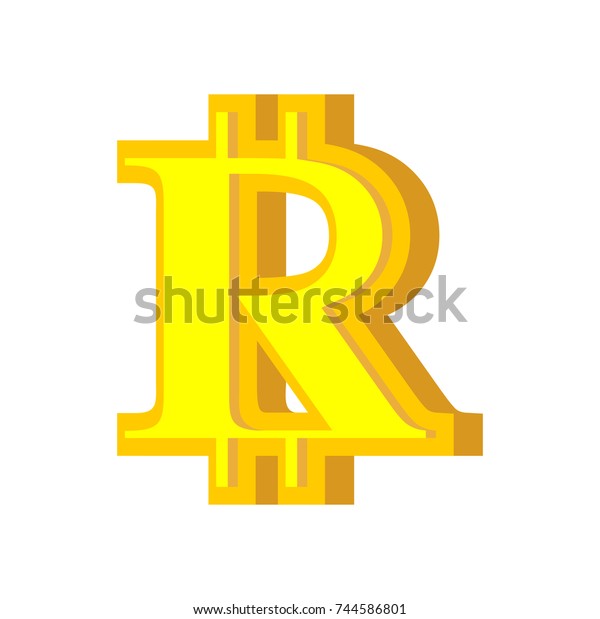R Letter Bitcoin Font Cryptocurrency Alphabet: vetor stock (livre de ...