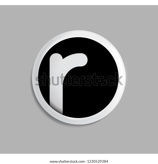 R Letter Circle Icon Logo Element Stock Vector (Royalty Free ...