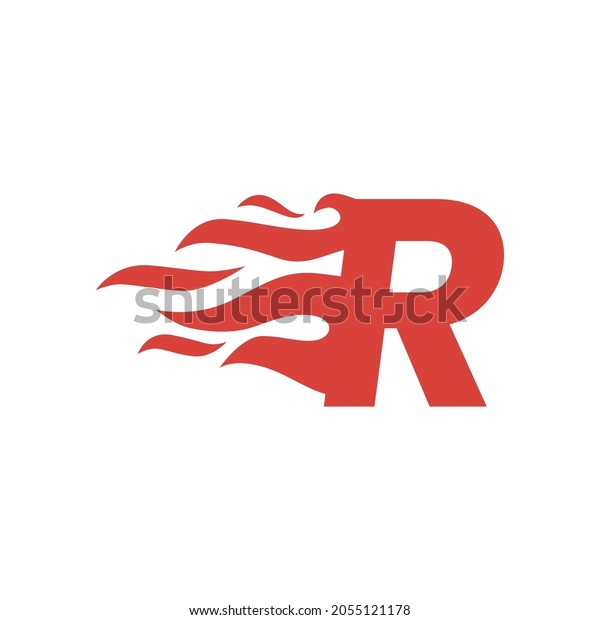R Letter Fire Flame Hot Uppercase Stock Vector (Royalty Free) 2055121178