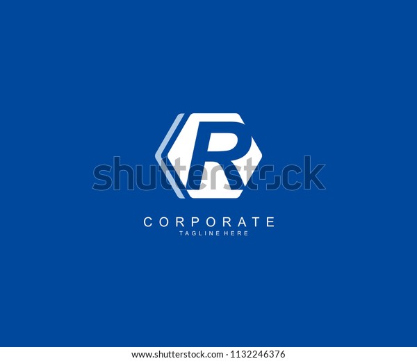 R Letter Hexagon Vector Logo Stock Vector (Royalty Free) 1132246376 ...