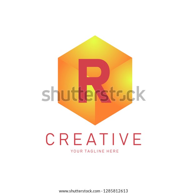 R Letter Hexagonal Pixel Logo Hexagon Stock Vector (Royalty Free ...