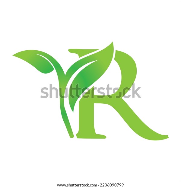 R Letter Leaf Logo Vector Stock Vector (Royalty Free) 2206090799 ...