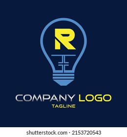 R Letter Light Bulb Idea Icon Stock Vector (Royalty Free) 2153720543 ...