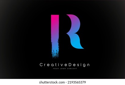 R Letter Logo Design Creative Pink Stock Vector (Royalty Free ...